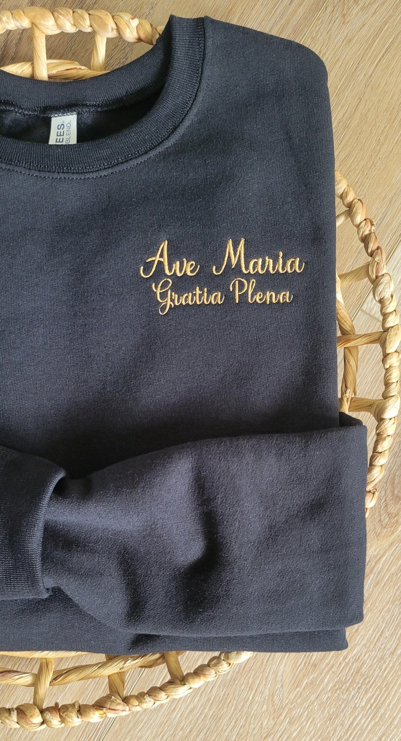 Ave Maria Pullover Sweatshirt, Catholic Shirt, Christian Sweatshirt ...