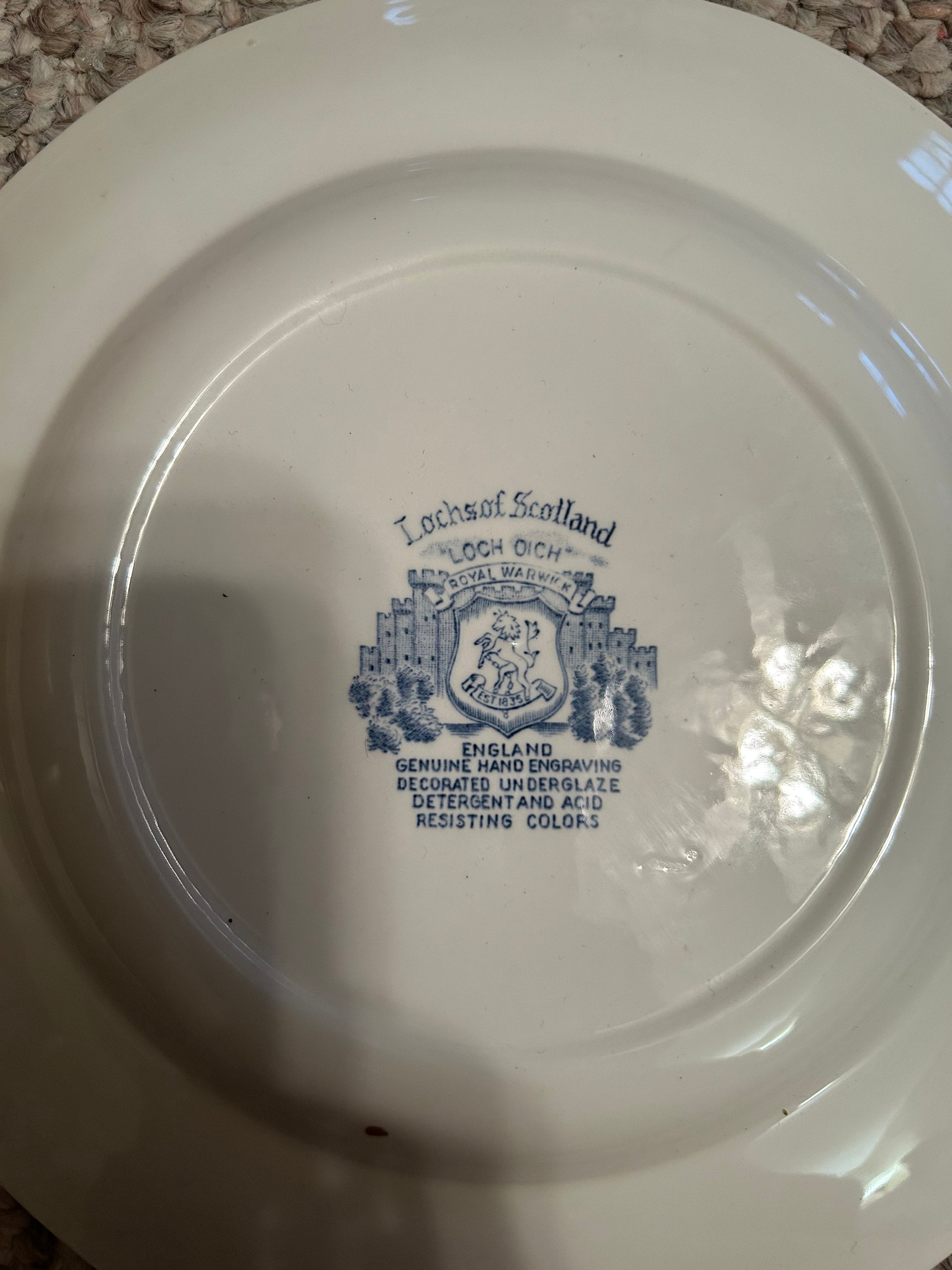 Dinner Plate Lochs of Scotland Blue by ROYAL WARWICK - Etsy