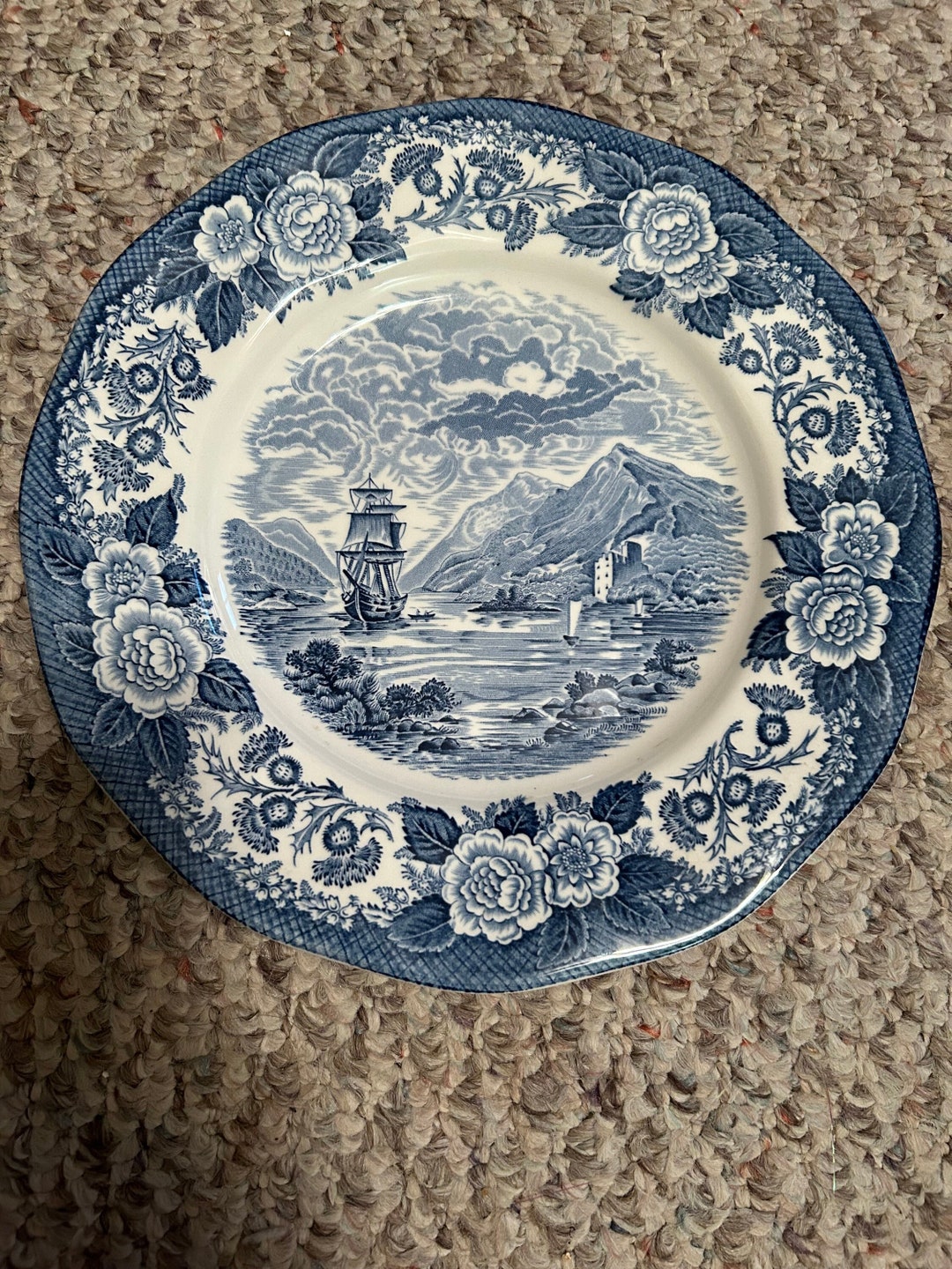 Dinner Plate Lochs of Scotland Blue by ROYAL WARWICK - Etsy