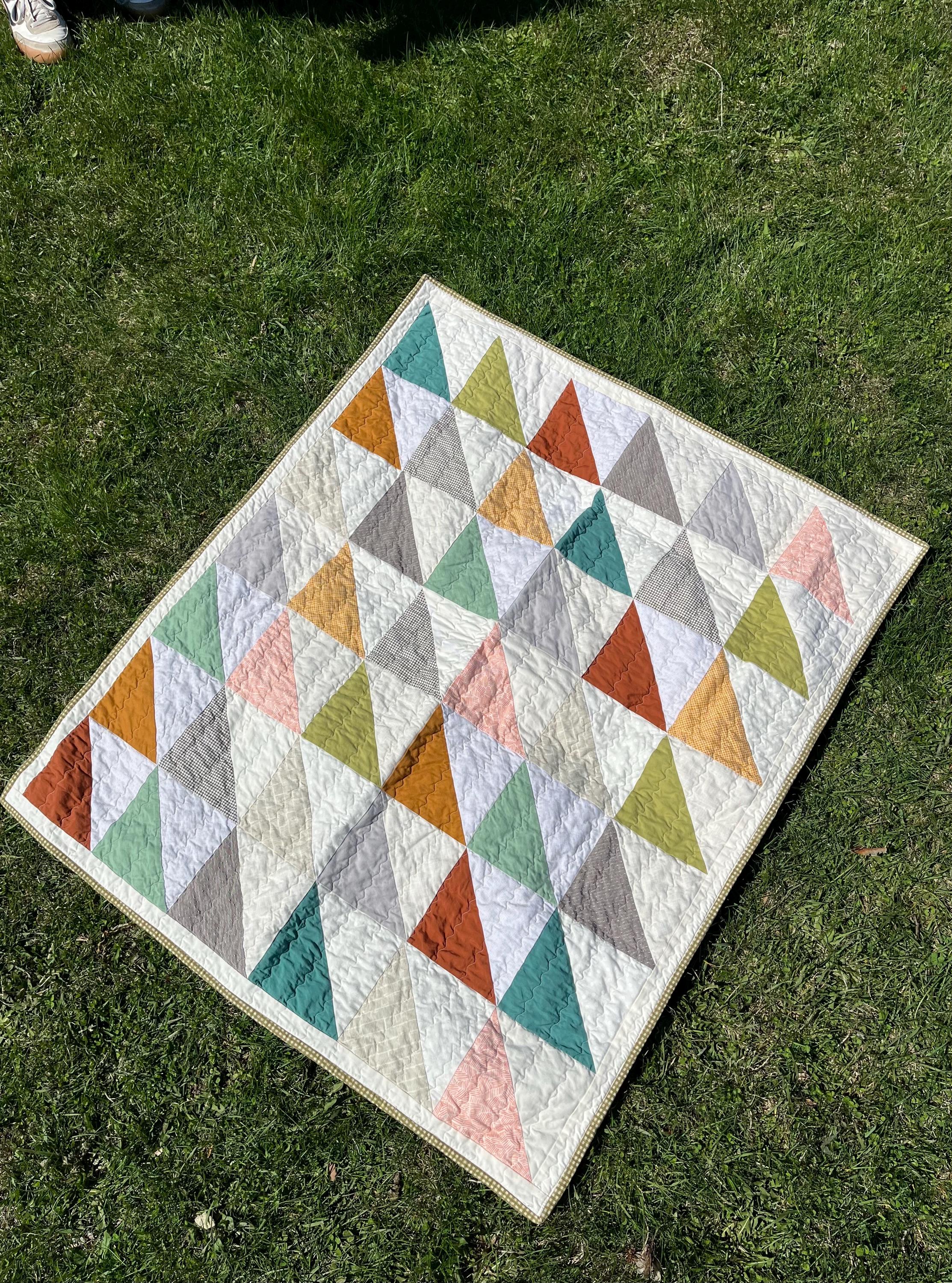 Colorful Gender Neutral Baby Quilt- Handmade 100% | Cotton Quilt |43 ...