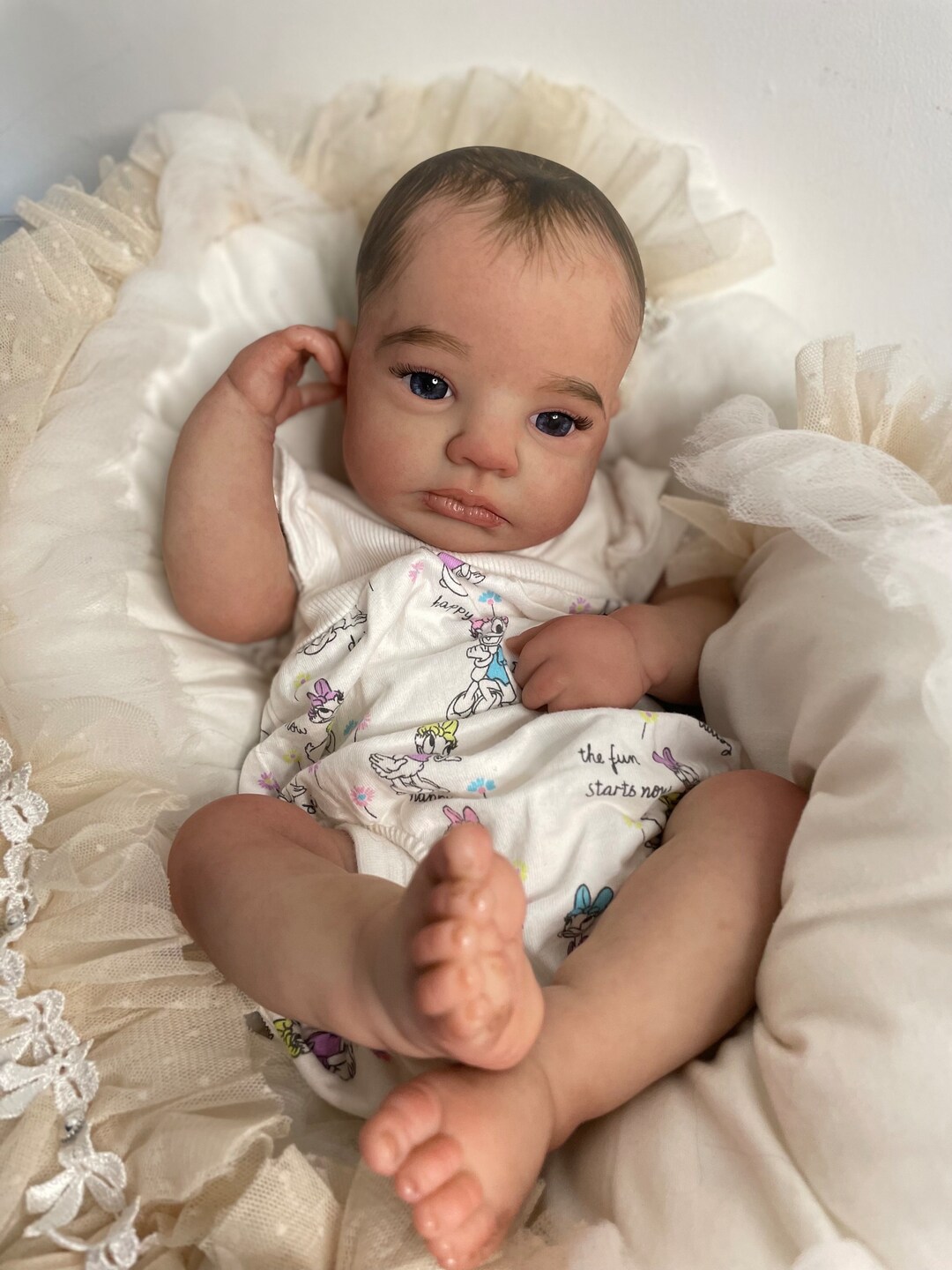 CUSTOM Beautiful Baby Girl Awake Hand-painted Reborn Doll by Honey ...