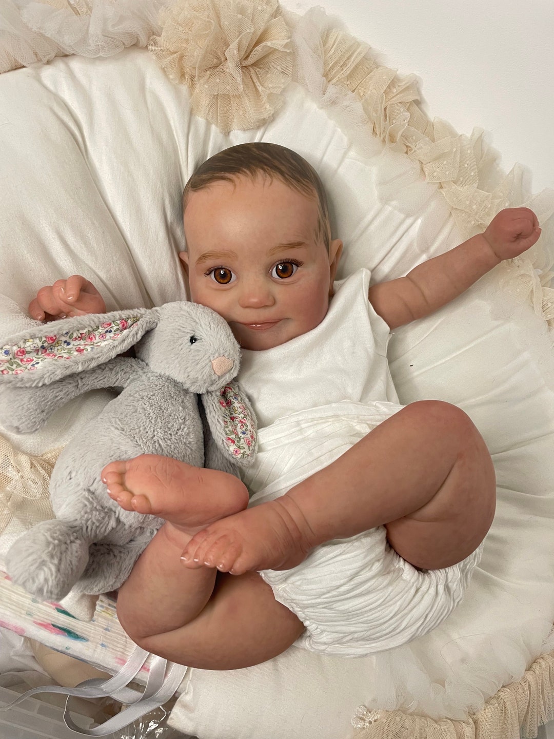 Ready Now 20 Beautiful Baby Awake Laughing Hand-painted Reborn Doll ...