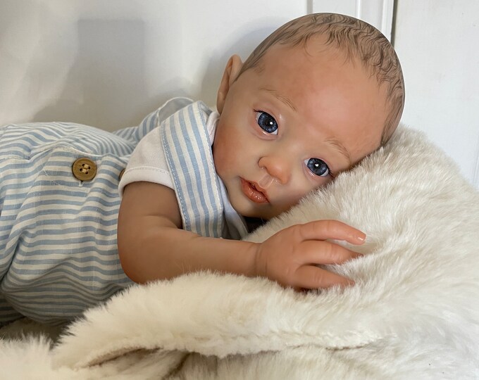 CUSTOM Beautiful Baby Boy Awake Hand-painted Reborn Doll by Honey ...