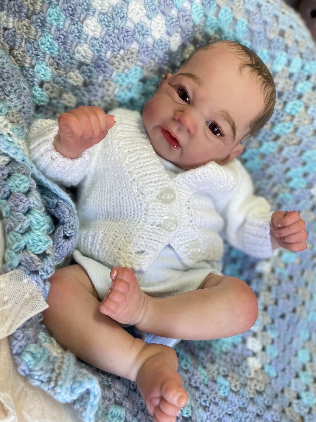 READY elijah Beautiful Baby Boy Awake Hand-painted Reborn Doll Childs ...
