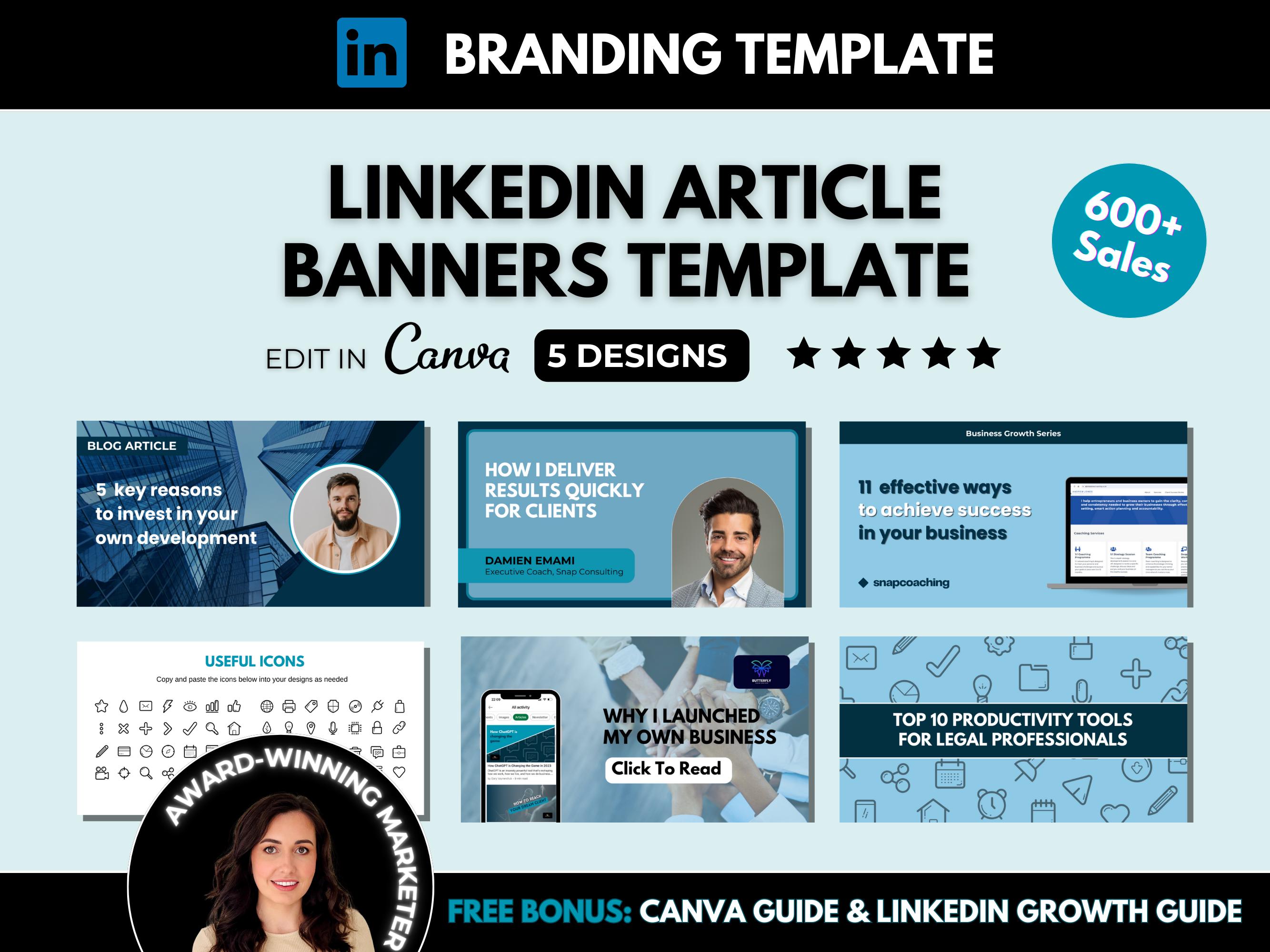 Linkedin Article Cover Photos Editable Canva Template, Professional Linkedin Article Banner ...