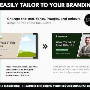 Linkedin Newsletter Banner Template, Thumbnail Canva Template ...