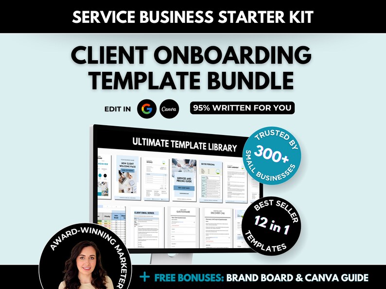 Client Onboarding Template Bundle, Service Business Starter Kit, New ...