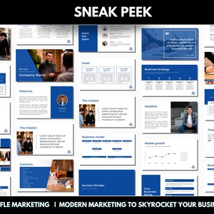 Business Pitch Deck Editable Canva Template for Start Ups, 50 Slides ...