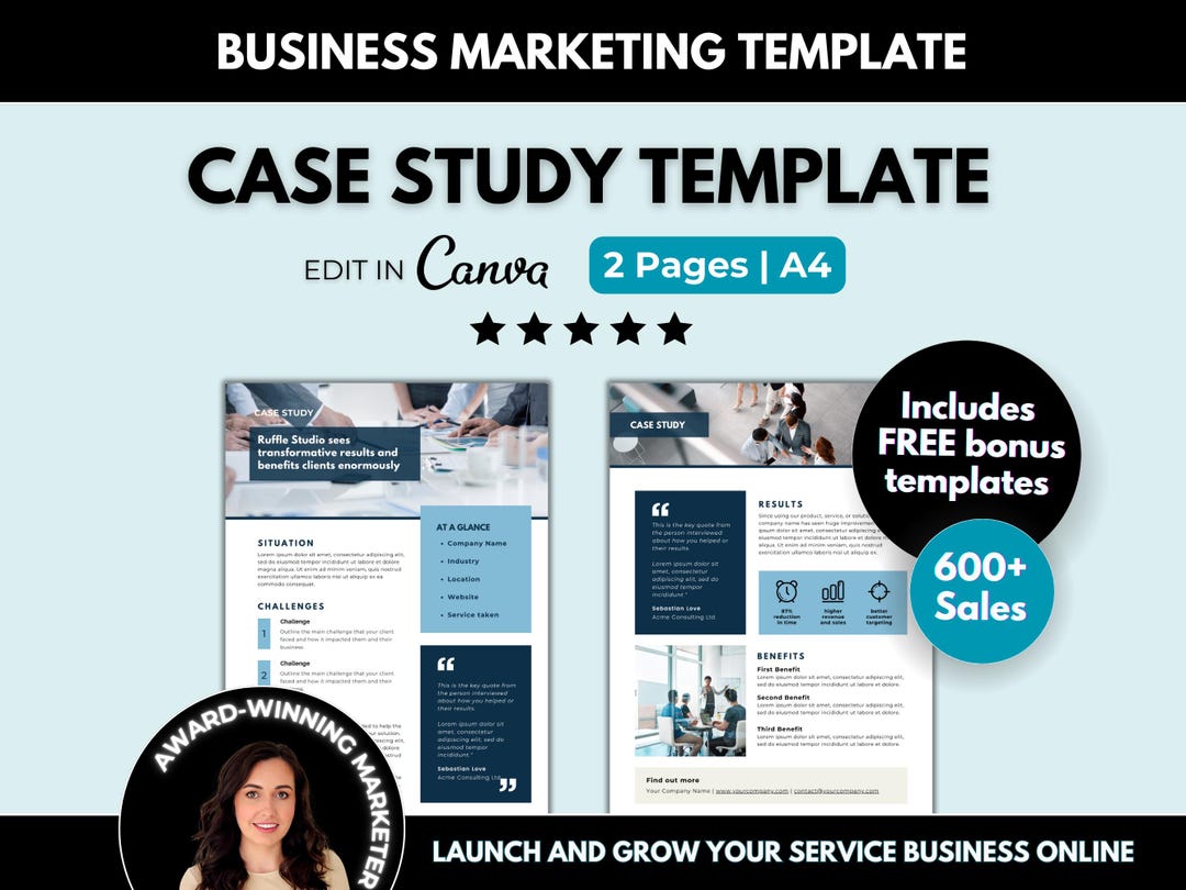 Client Case Study Template A4, Customer Case Study Brochure Editable ...