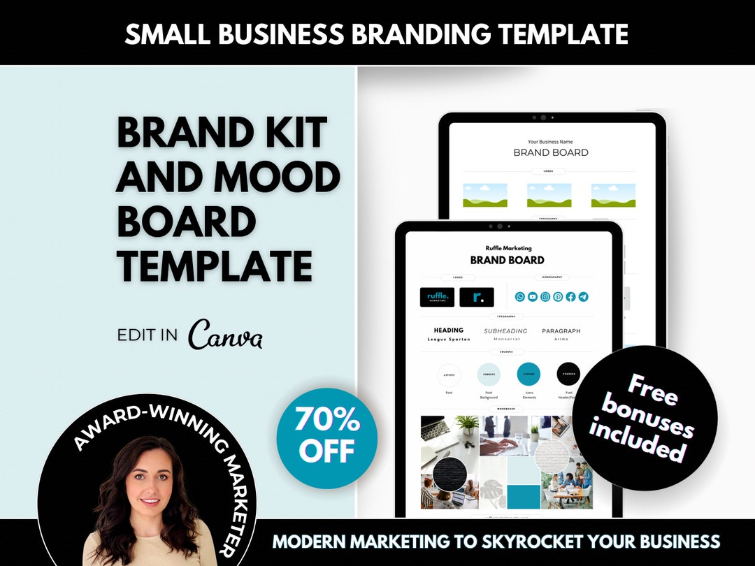 Brand Identity Board Editable Canva Template, Business Branding ...