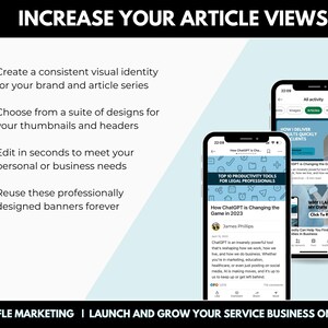 Linkedin Article Banner Template, Editable Canva Template 6 Designs - Etsy