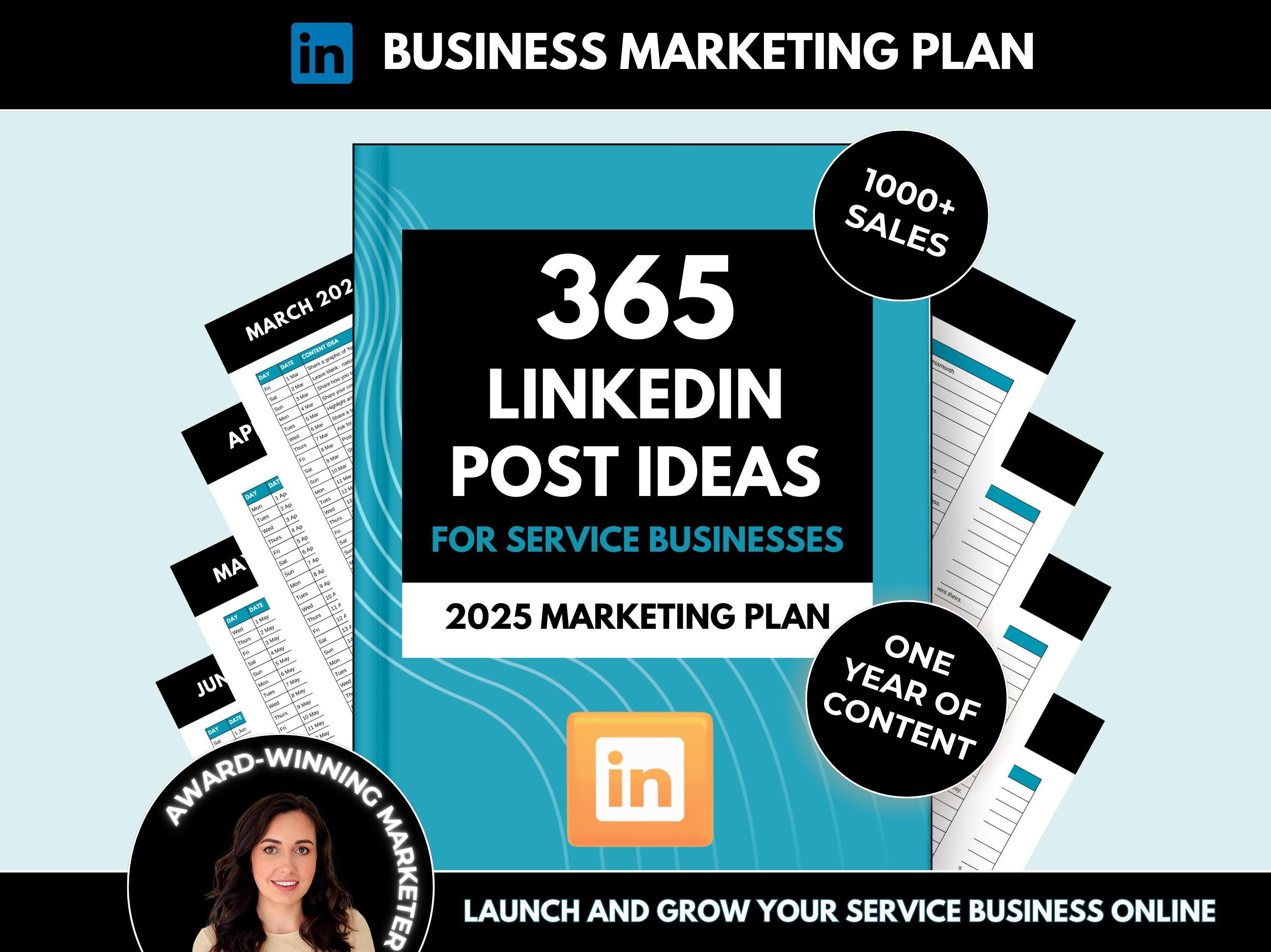 Linkedin Content Plan 2025, 365 Post Ideas to Grow on Linkedin, Social ...