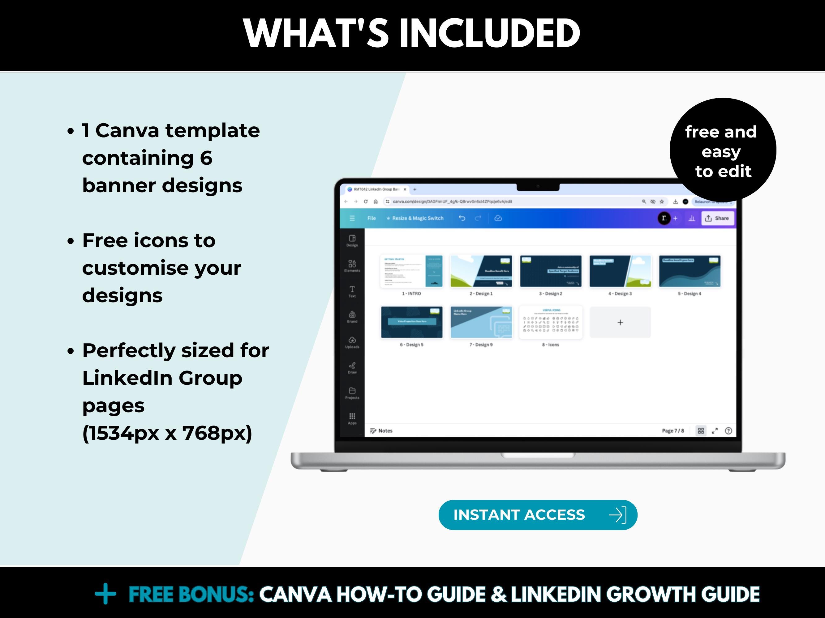 Linkedin Group Banners Editable Canva Template, Blue 6 Linkedin Header ...
