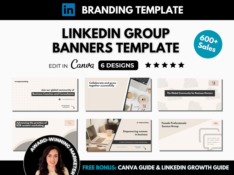 Linkedin Group Banner Template, Editable Canva Header for Linkedin ...