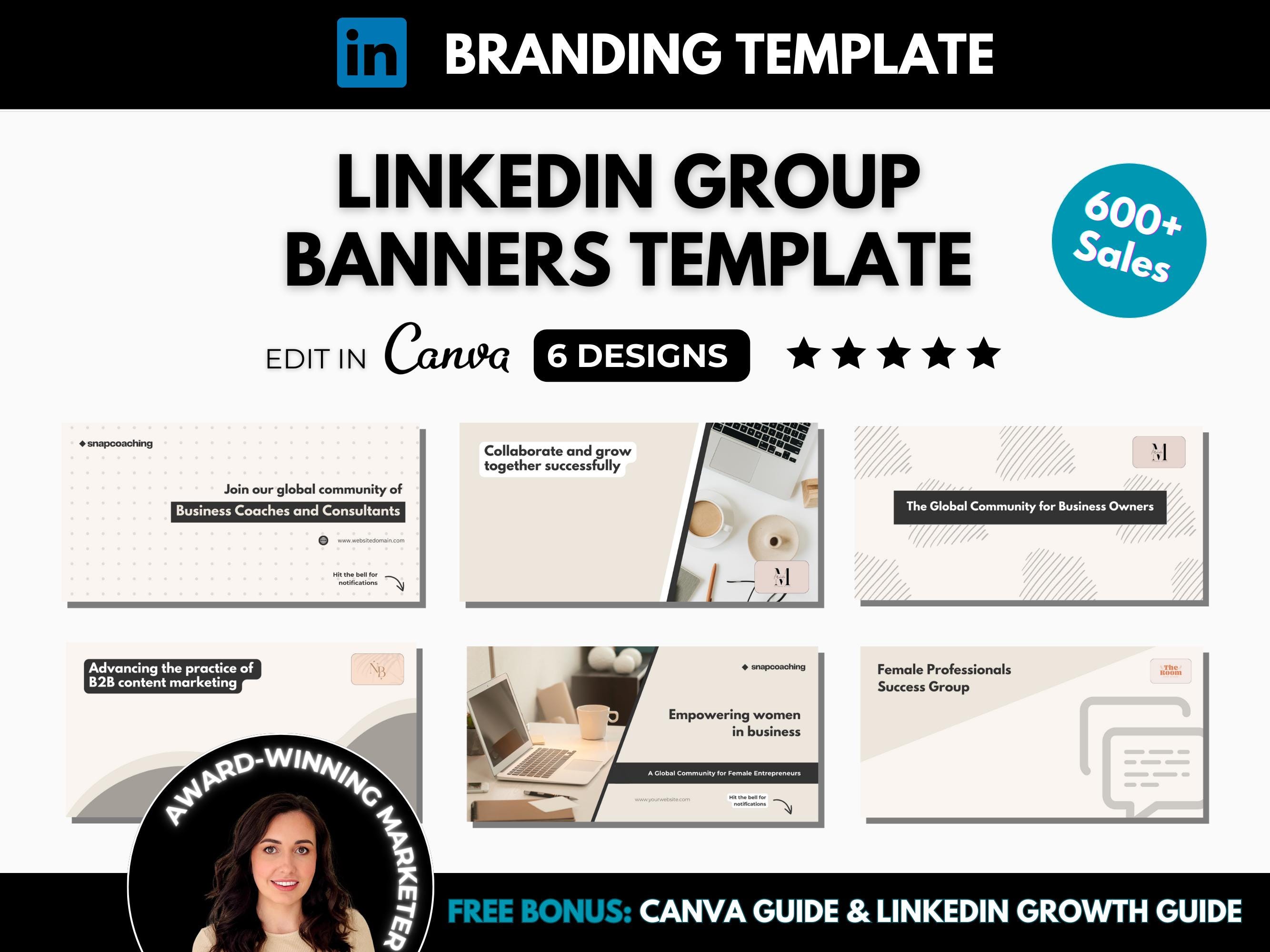 Linkedin Group Banners Canva Template, Editable Linkedin Header ...