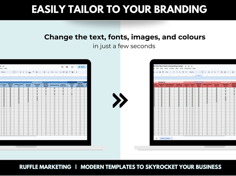 New Client Onboarding Tracker Spreadsheet, Google Sheets Client CRM ...