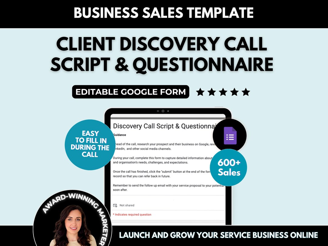 Client Discovery Call Script, Sales Call Script to Sign New Clients ...