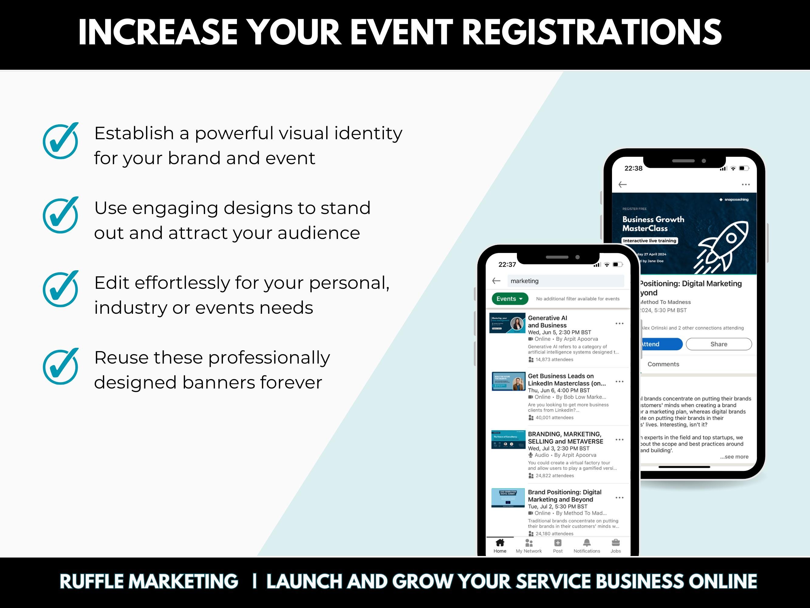 Linkedin Event Banner Editable Canva Template, Webinar Cover Photo ...