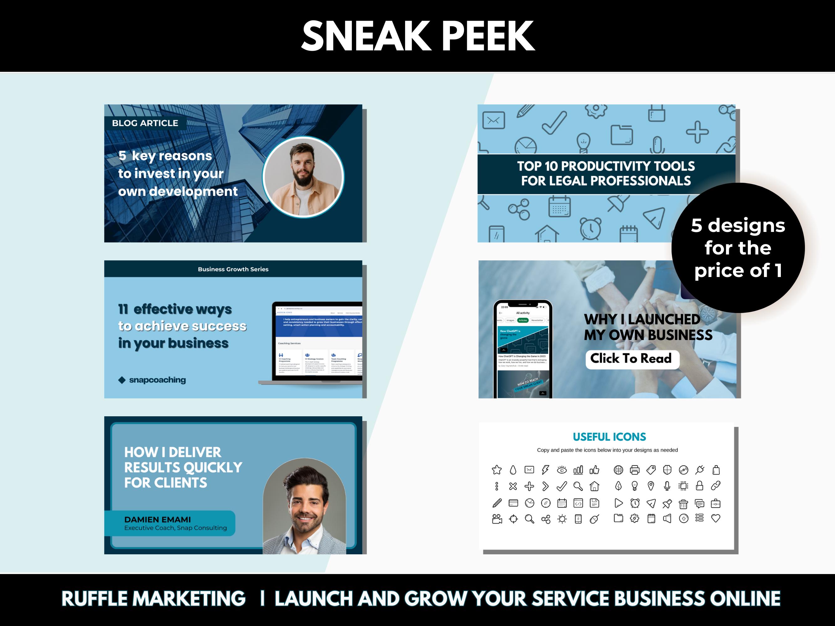Linkedin Article Banner Template, Editable Canva Template 6 Designs - Etsy