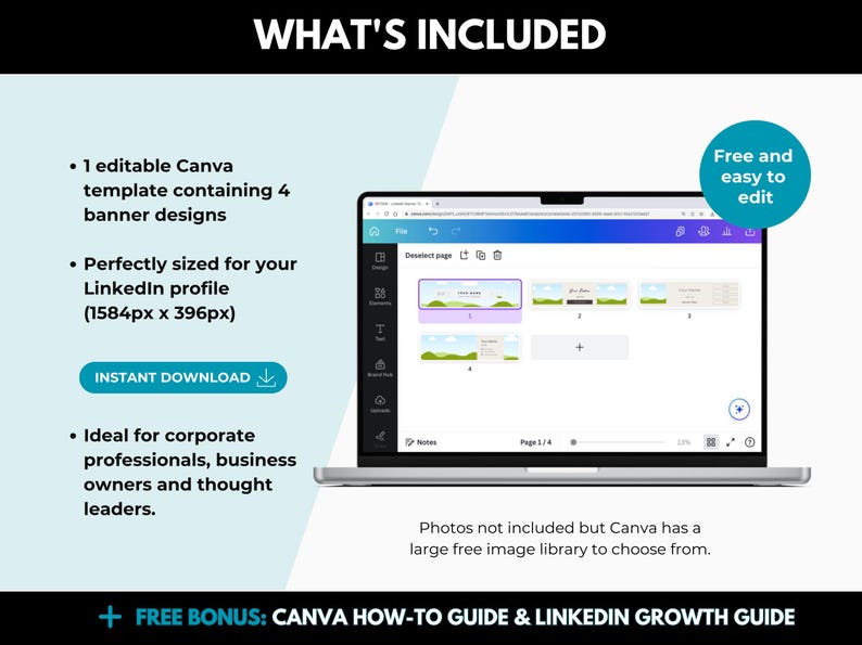 Linkedin Profile Banner Template, Minimal Linkedin Header Canva ...