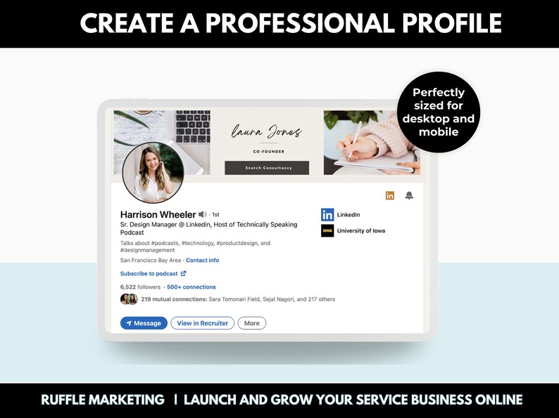 Linkedin Profile Banner Template, Minimal Linkedin Header Canva ...
