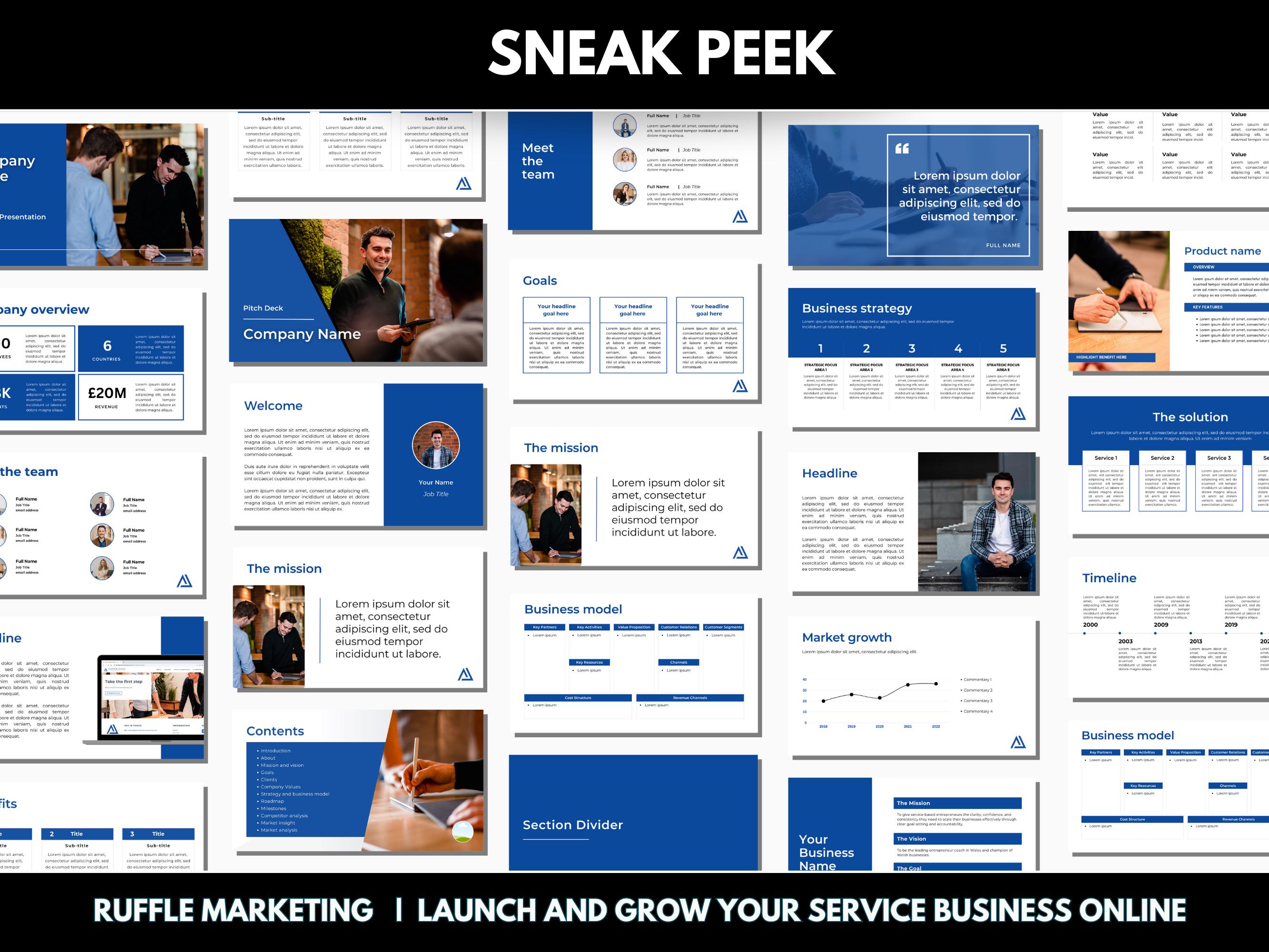 Business Pitch Deck Editable Canva Template, Company Presentation Canva ...