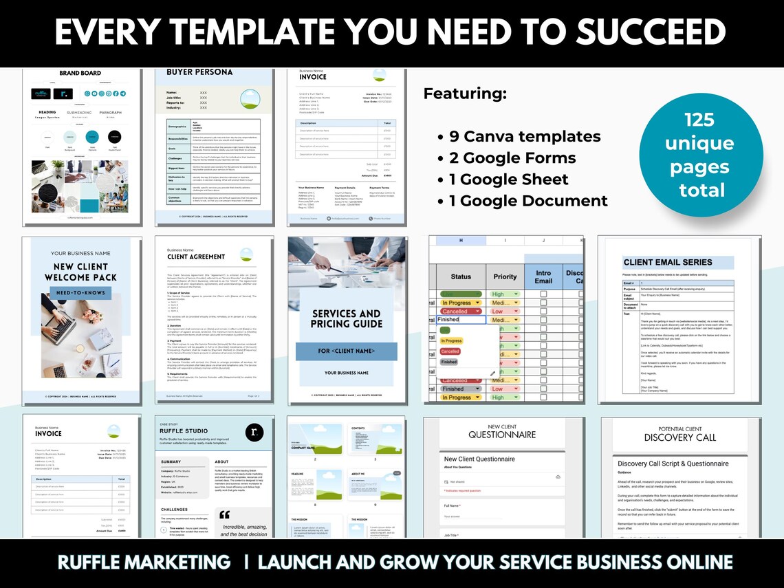 Client Onboarding Template Bundle, Service Business Starter Kit, New ...