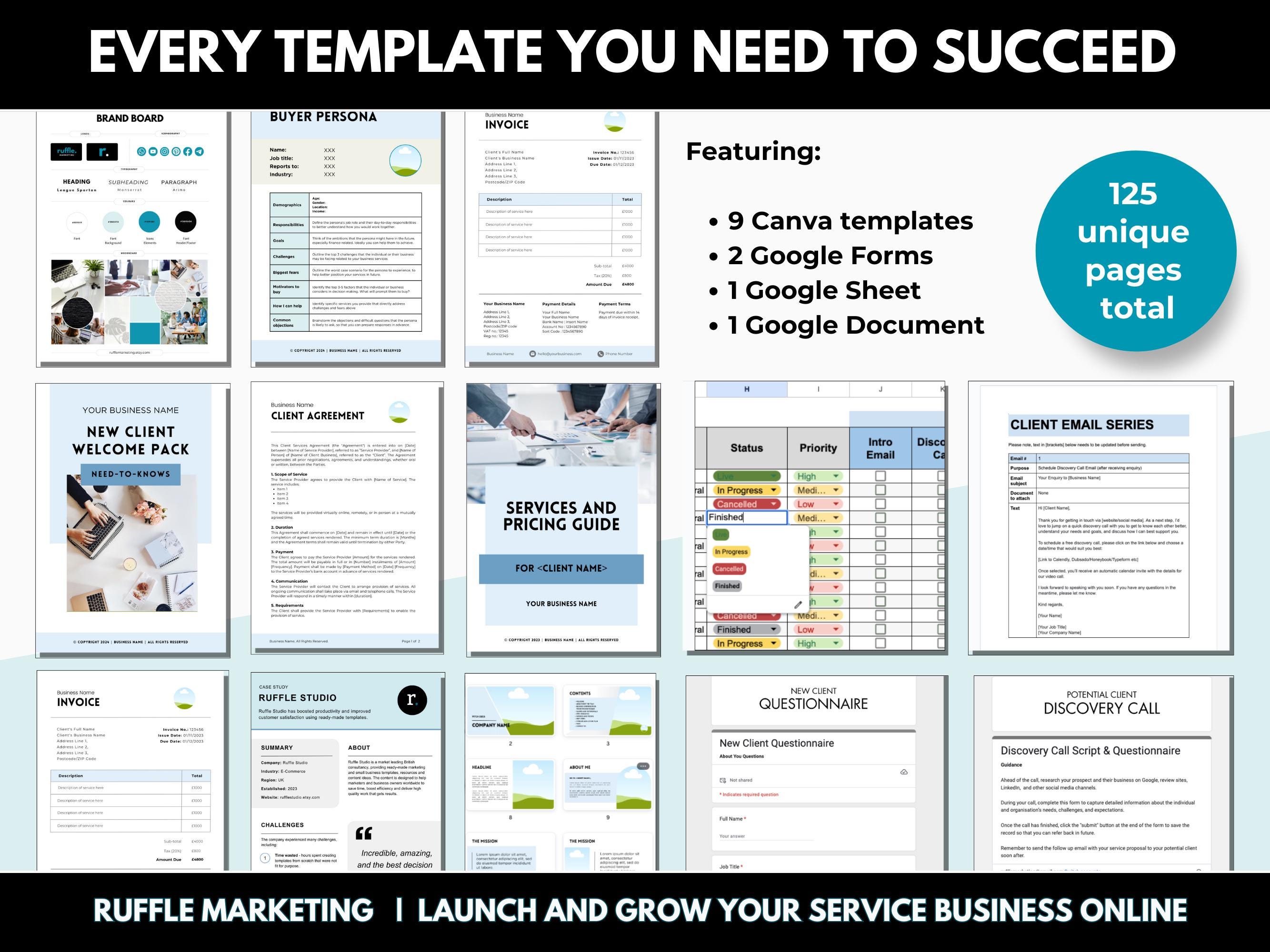 Client Onboarding Template Bundle, Service Business Starter Kit, New ...