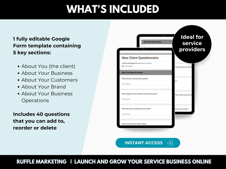 Client Intake Form Template, Editable Customer Onboarding Questionnaire ...