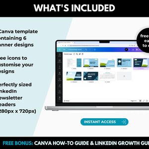 6 Linkedin Newsletter Headers and Thumbnails Editable Canva Template ...