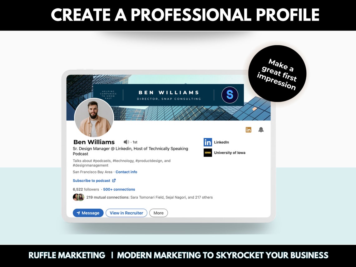 Editable Linkedin Profile Banners Canva Template Bundle, Blue Coaching ...