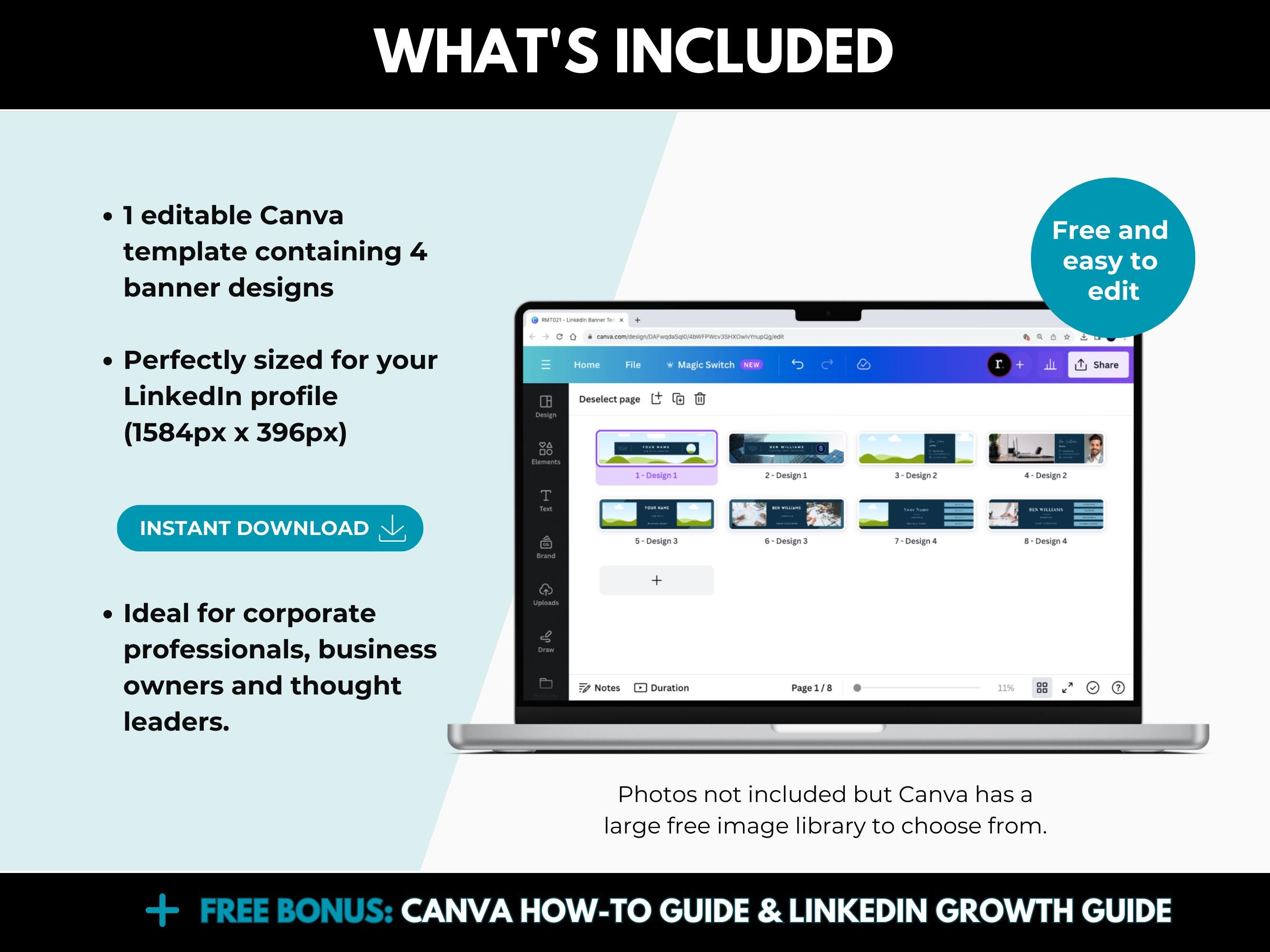 Linkedin Profile Banner Template, Linkedin Header Editable Canva ...