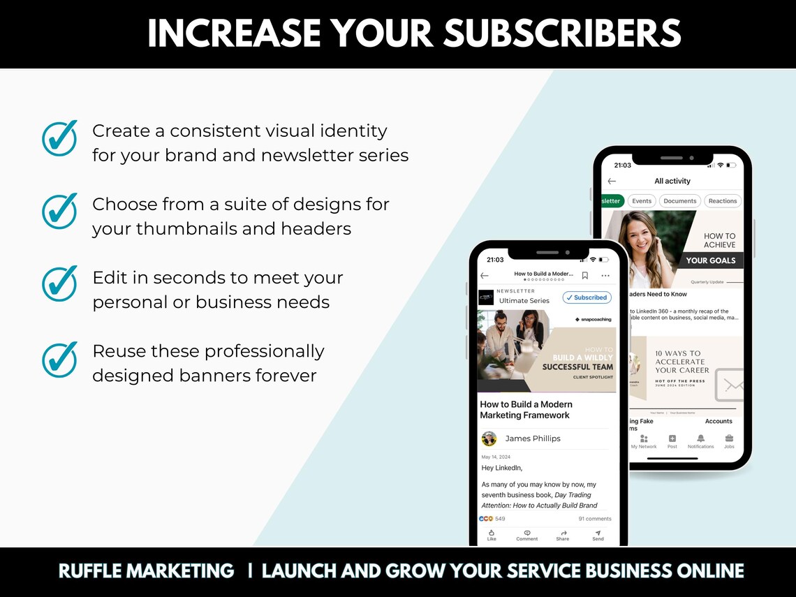 Linkedin Newsletter Banner Template, Thumbnail Canva Template ...