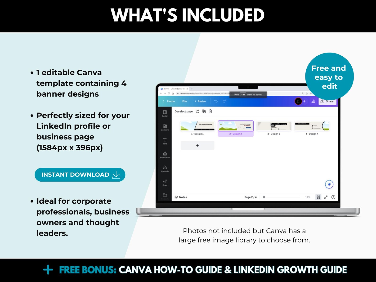 Professional Linkedin Profile Banner Templates Canva, Coach and ...