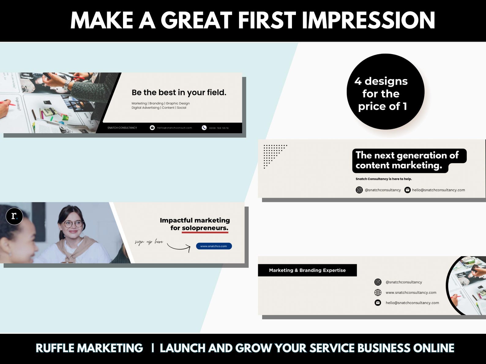 Professional Linkedin Profile Banner Templates Canva, Coach and ...