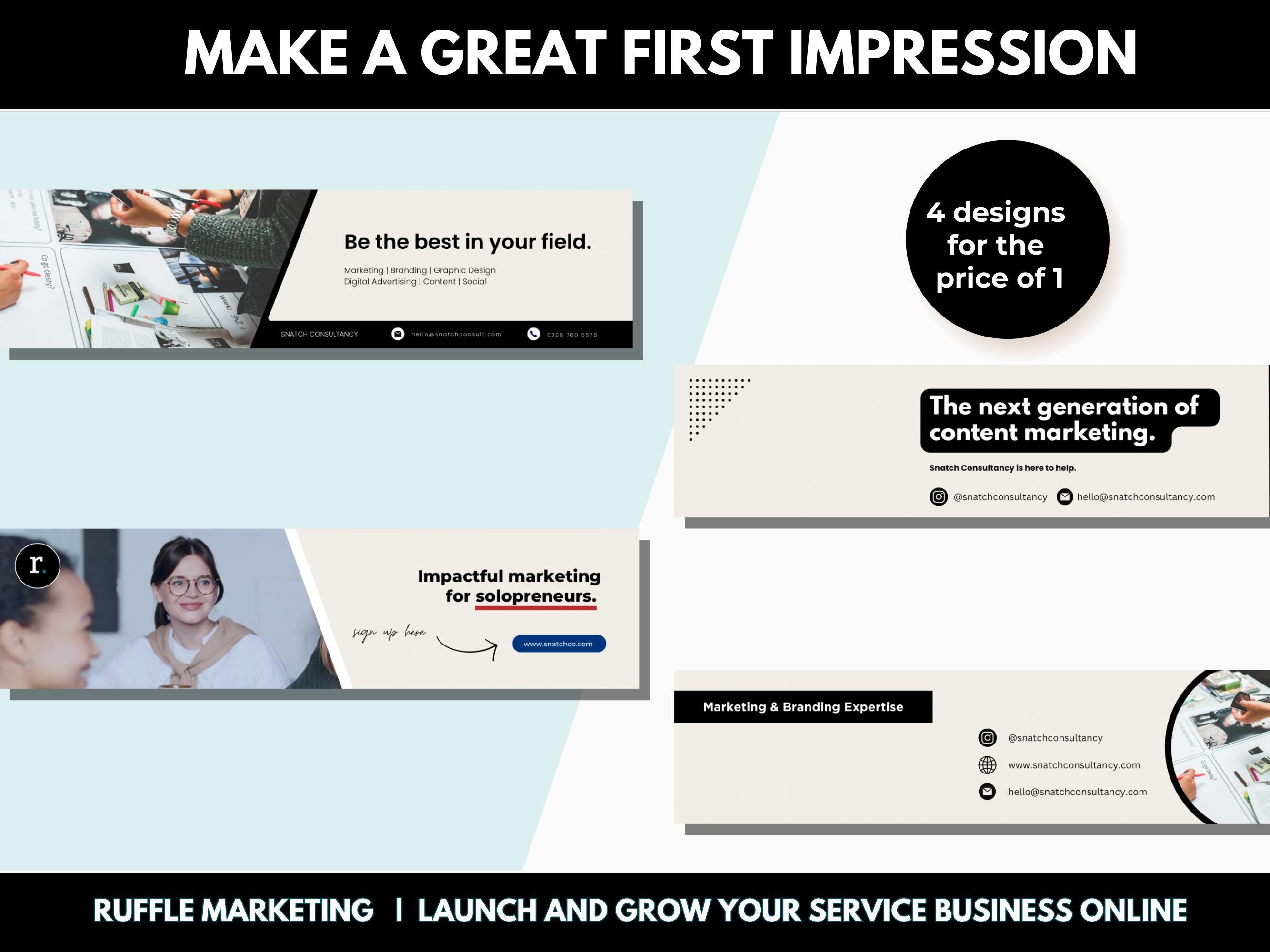 Professional Linkedin Profile Banner Templates Canva, Coach and ...