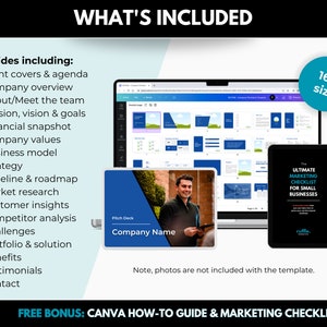 Business Pitch Deck Editable Canva Template for Start Ups, 50 Slides ...