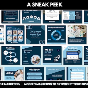 60 Linkedin Post Templates, Social Media Content Posts Editable Canva ...