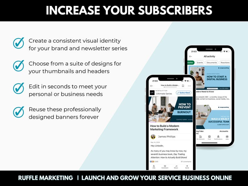 Linkedin Newsletter Banners, Linkedin Newsletter Header Editable Canva ...