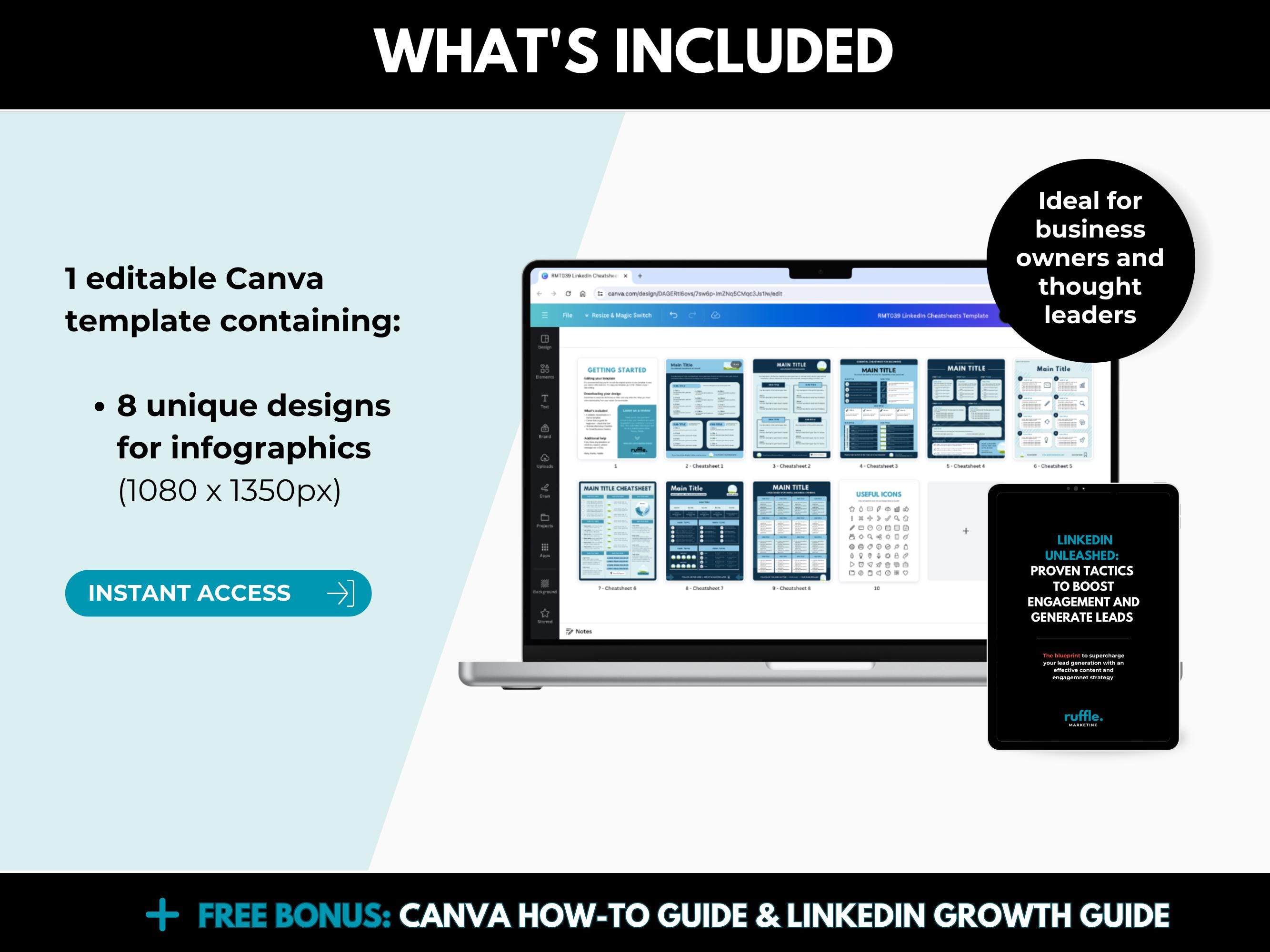 8 Linkedin Infographic Posts Template, Social Media Infographics ...