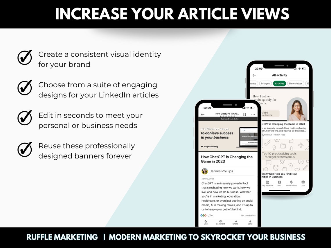 Editable Linkedin Article Header Banners Canva Template Bundle ...