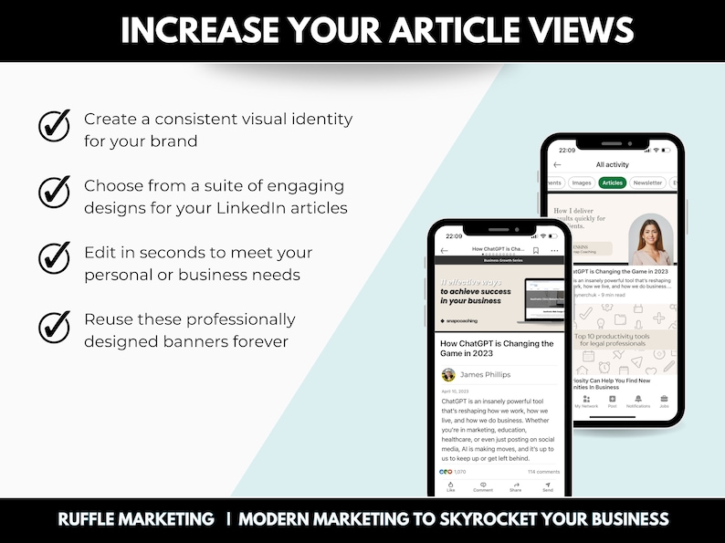 Editable Linkedin Article Header Banners Canva Template Bundle ...
