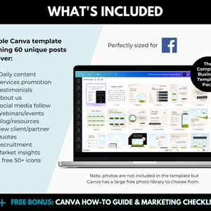 60 Facebook Posts Template Editable in Canva, Neutral FB Feed Content ...