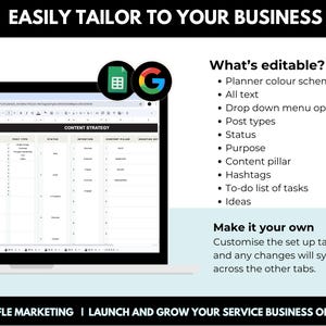 Linkedin Content Planner Spreadsheet Template, Linkedin Plan and ...