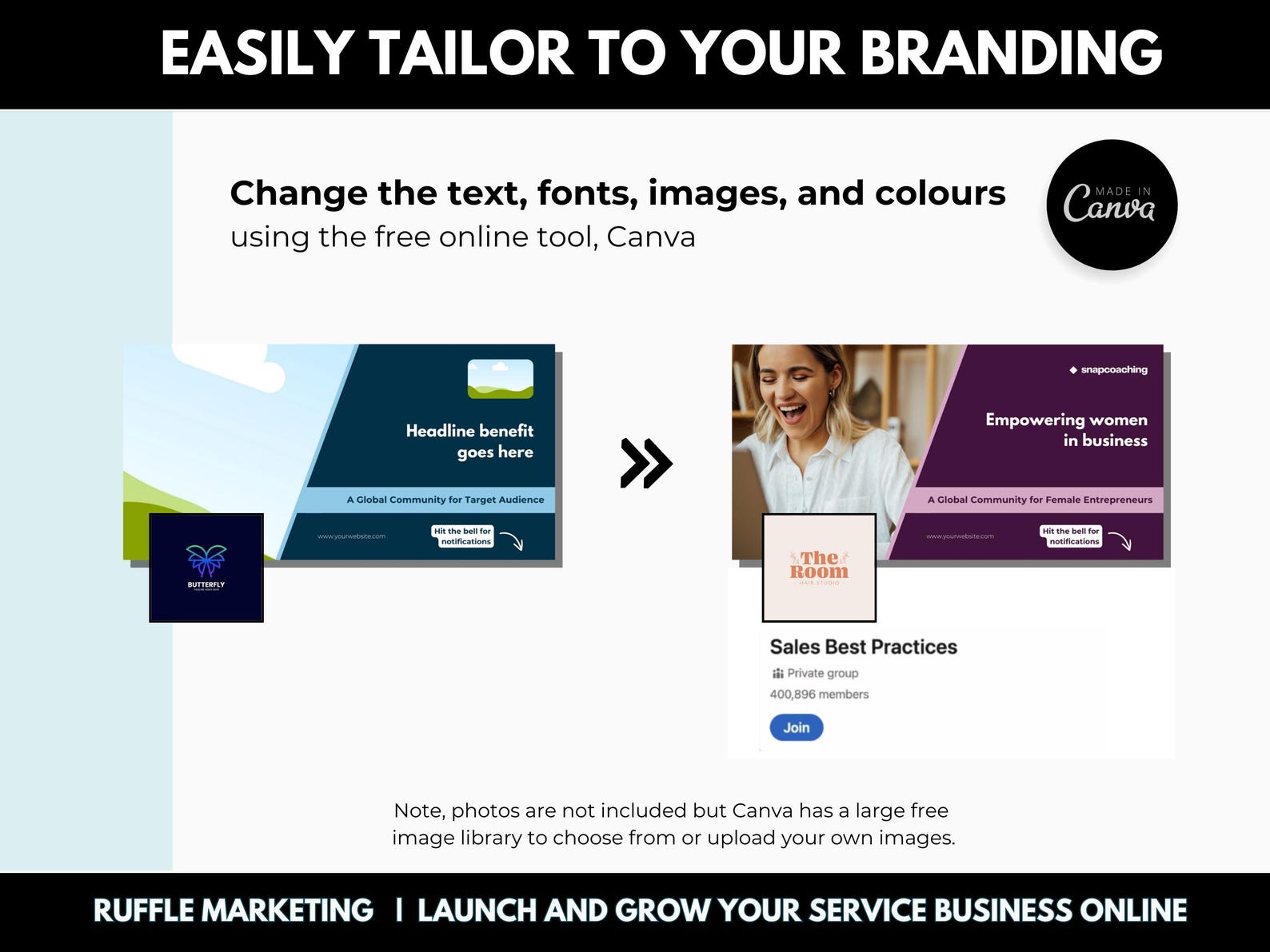 Linkedin Group Banners Editable Canva Template, Blue 6 Linkedin Header ...