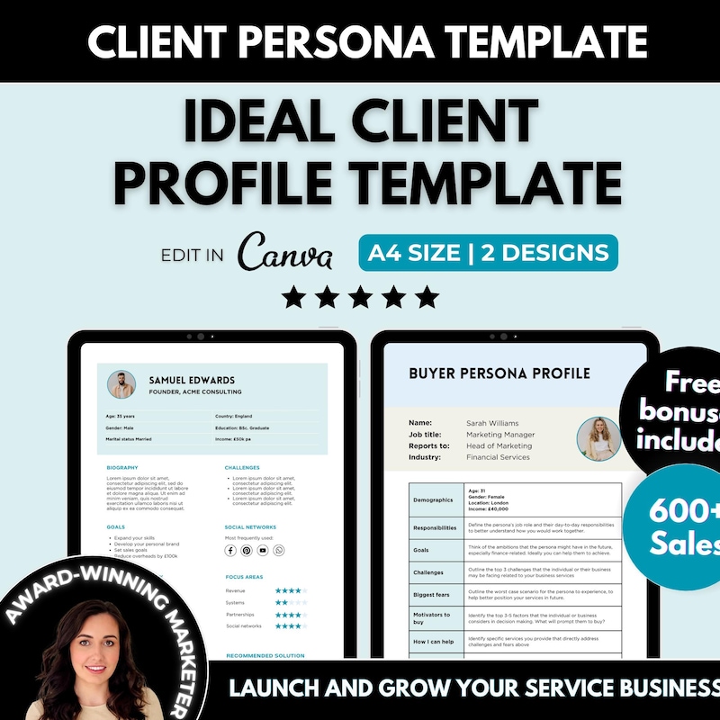 Client Avatar Template - Etsy UK