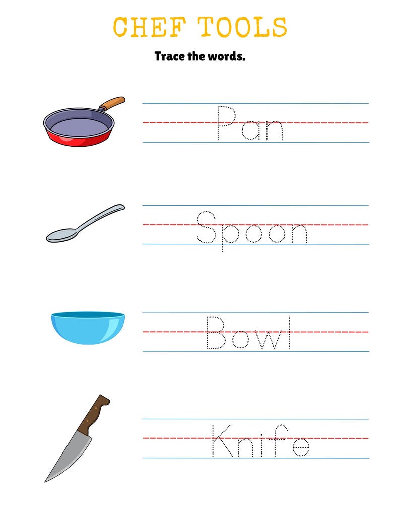 17 Page Printable Chef Activity Pack - Chef Coloring Book, Games ...