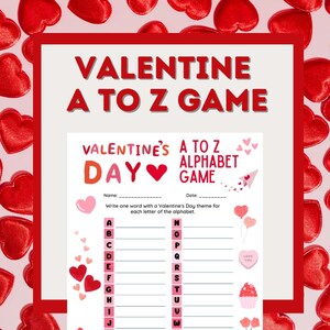 Printable Valentine's Day A-Z Game - Etsy