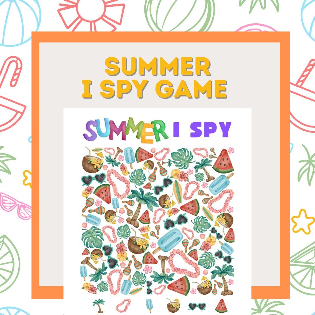 Printable Summer I Spy Game - Etsy