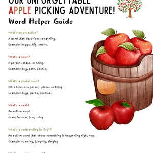 Printable Apple Picking Fall Mad Libs Game - Etsy